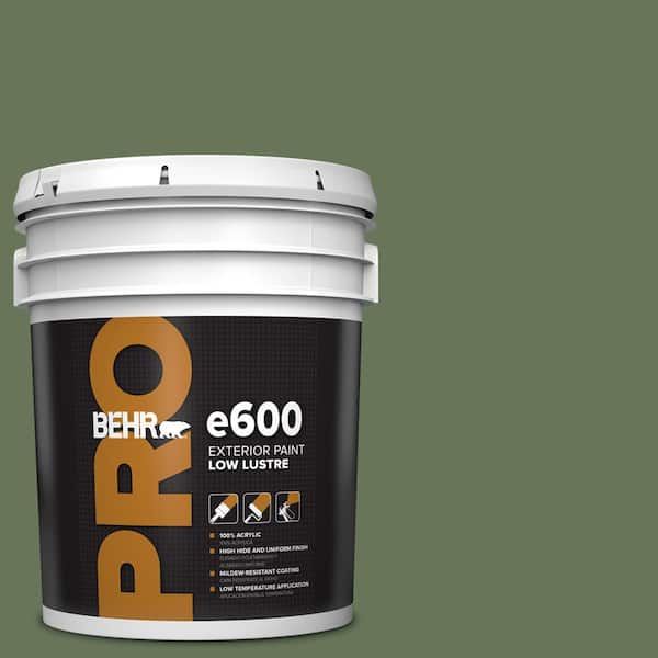 BEHR PRO 5 gal. #PPU10-01 Scallion Low Luster Exterior Paint PR62305 ...
