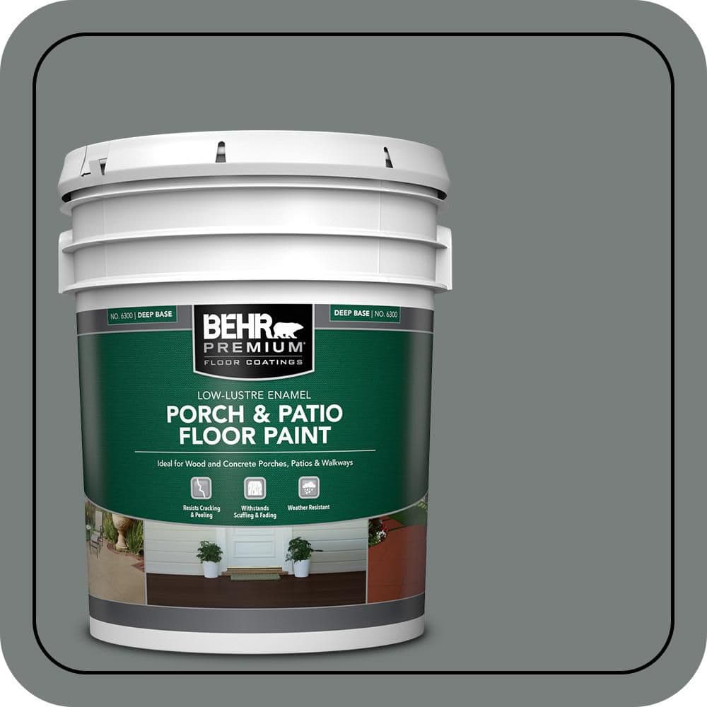 BEHR PREMIUM 5 gal. #PPU25-18 Shutter Gray Low-Lustre Enamel Interior ...