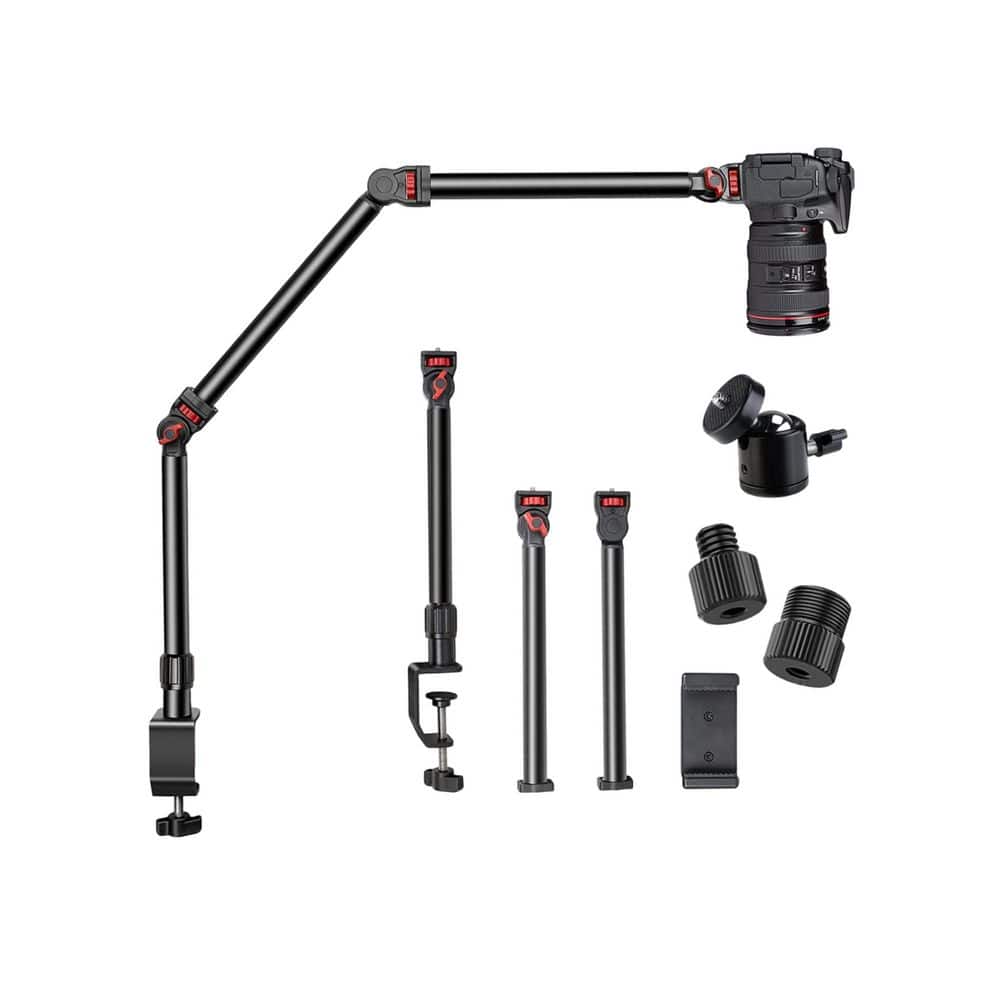 Vrbgify 3-Section Flexible Overhead Camera Mount Desk Stand with ...