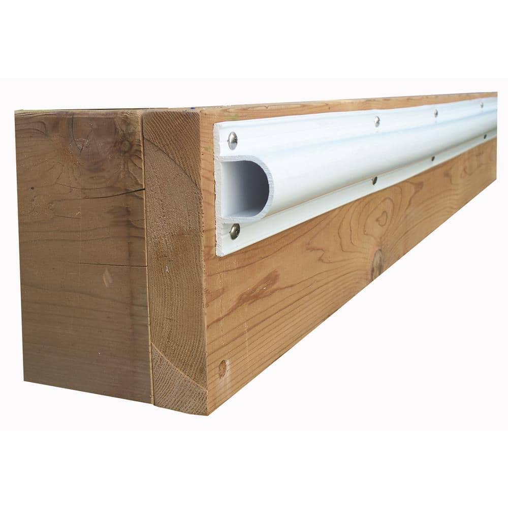 Dock Edge Single "D" Profile, White DE1004F - The Home Depot