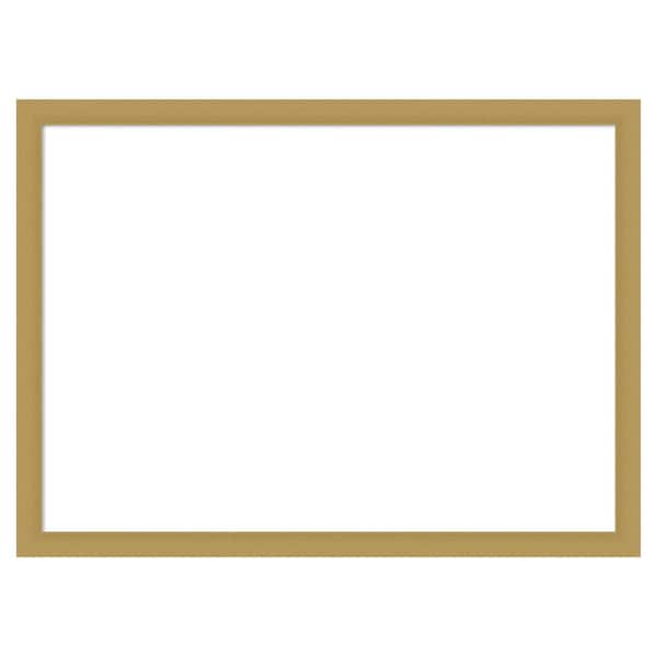 Amanti Art Grace Narrow Brushed Gold 30 in. x 22 in. Polystyrene Framed ...
