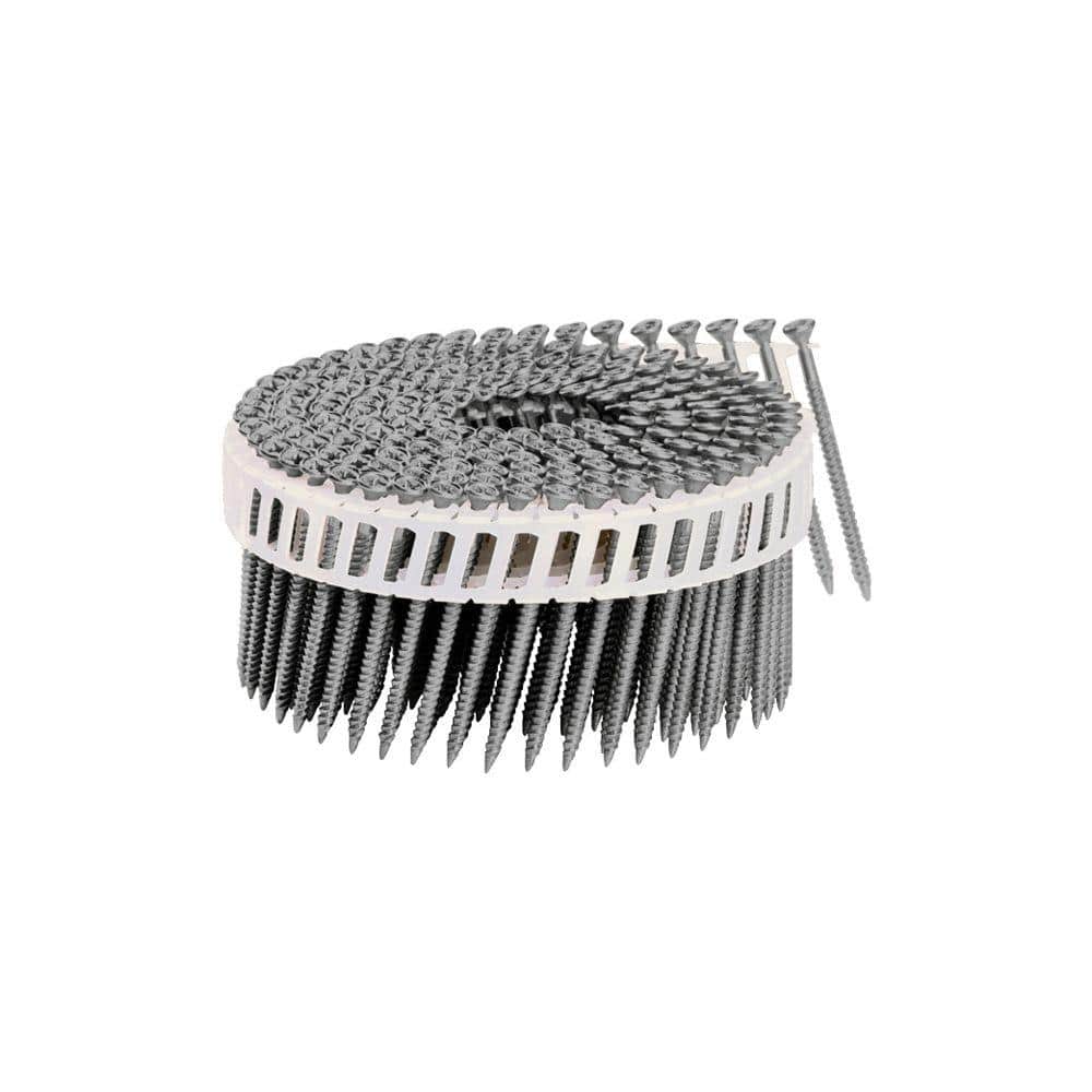 Scrail 1-3/4 in. x 1/9 in. 15-Degree Grey Plastic Sheet Coil Torx Head ...