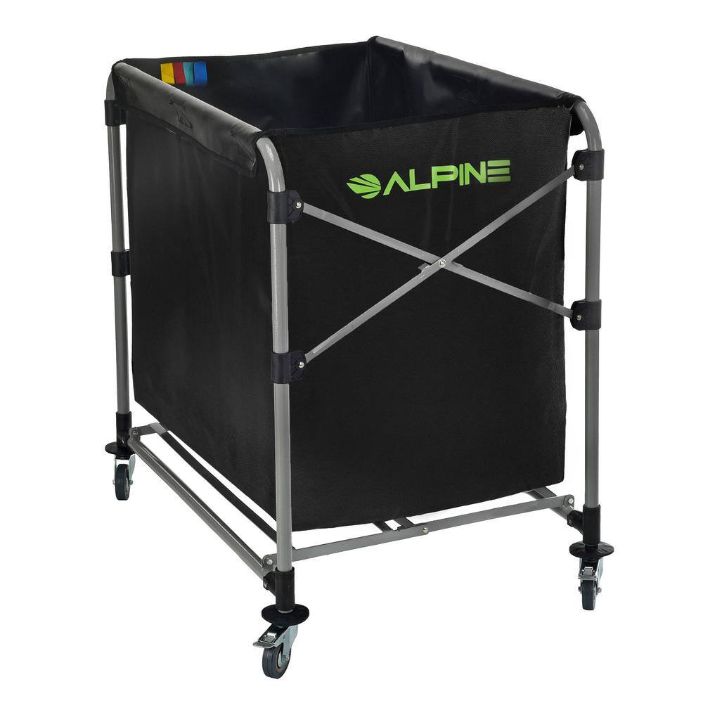 Alpine Industries 8-Bushel Black Collapsible Vinyl Laundry Cleaning ...