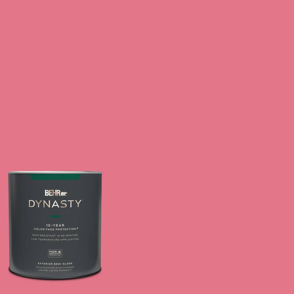 BEHR DYNASTY 1 qt. #120B-6 Watermelon Pink Semi-Gloss Exterior Stain ...