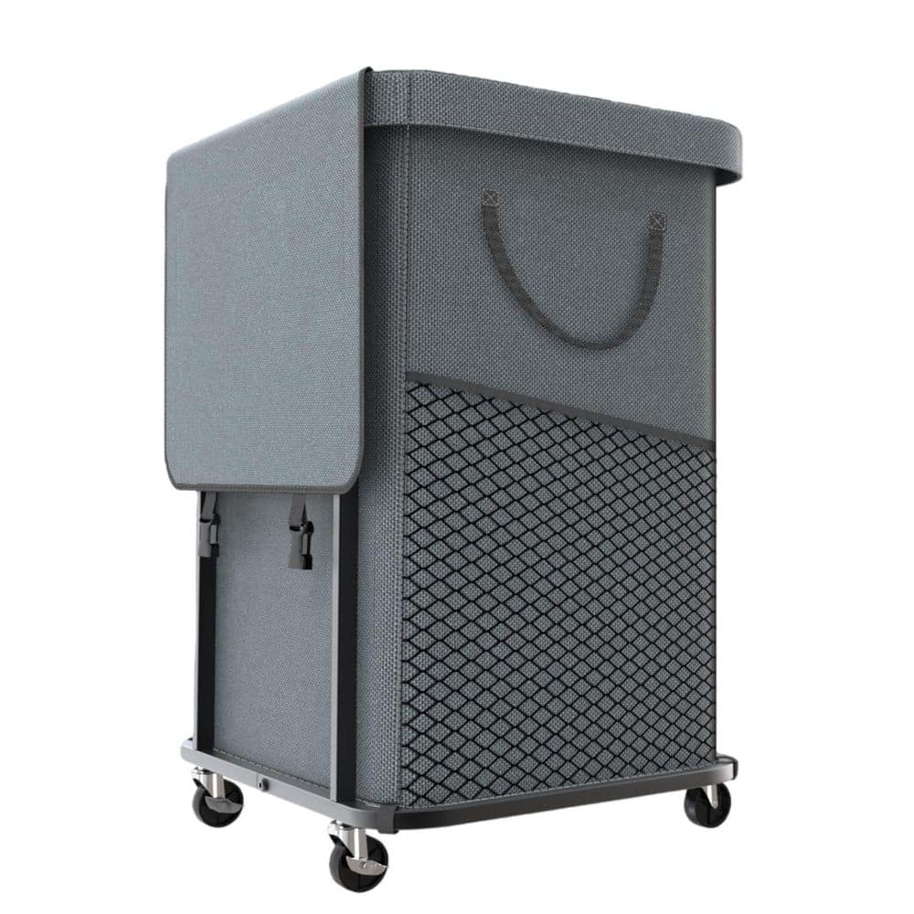 Wudkey 40 Gal. Large Laundry Basket with Wheels Metal Frame and ...