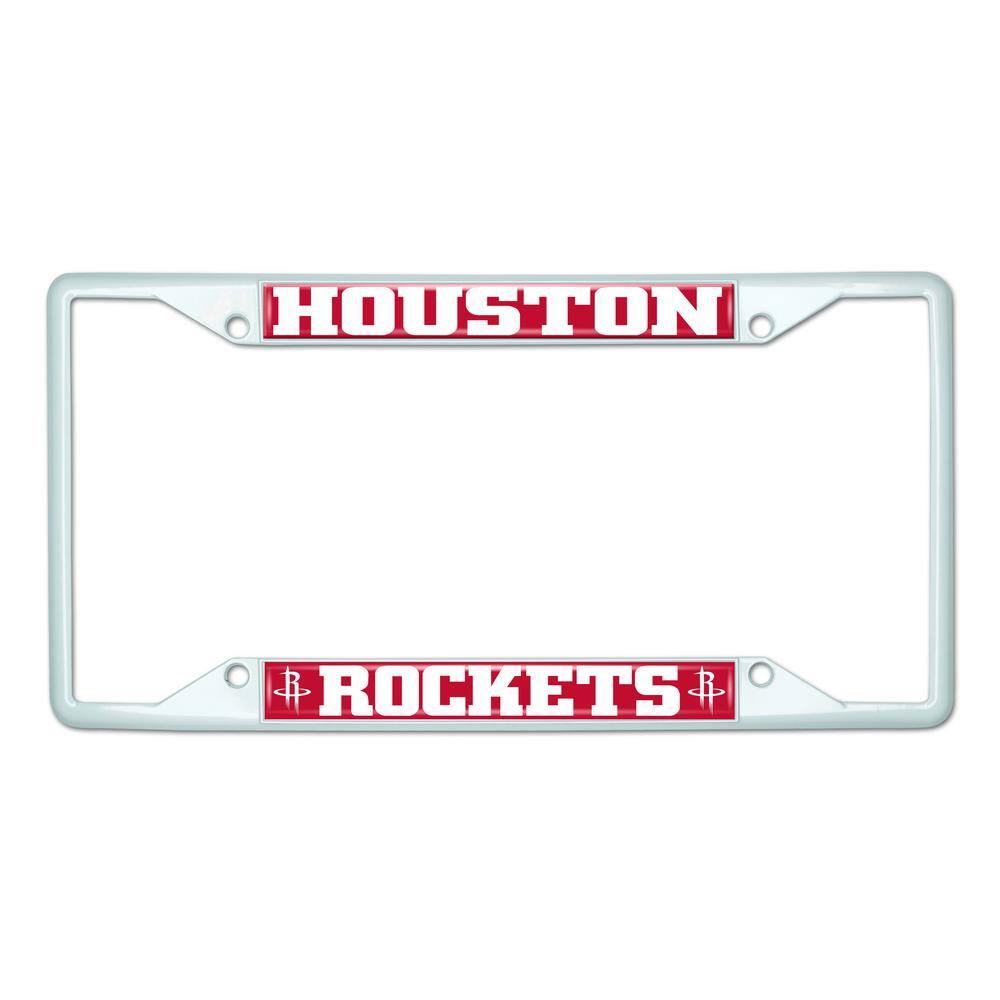 FANMATS Universal Fit NBA - Houston Rockets License Plate Frame - White ...