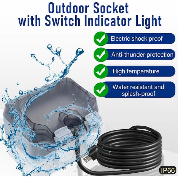Yichuhaoxi Waterproof Weatherproof Electrical Outdoor Power-Outlet ...