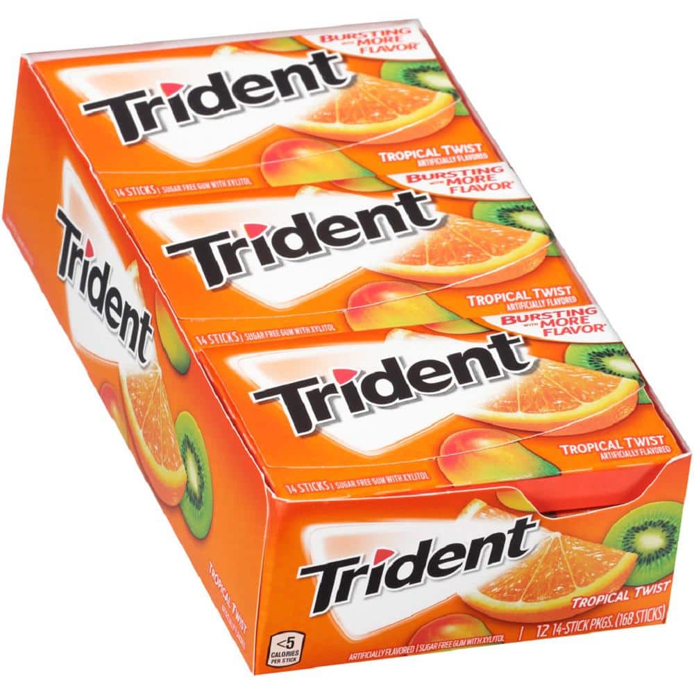 Trident 14-Pieces Tropical Twist Gum 120488 - The Home Depot