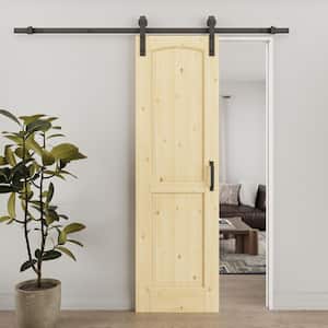 ARK DESIGN 64 in. x 80 in. (Double 32 in. ) Arch 2-Panel Unfinished ...