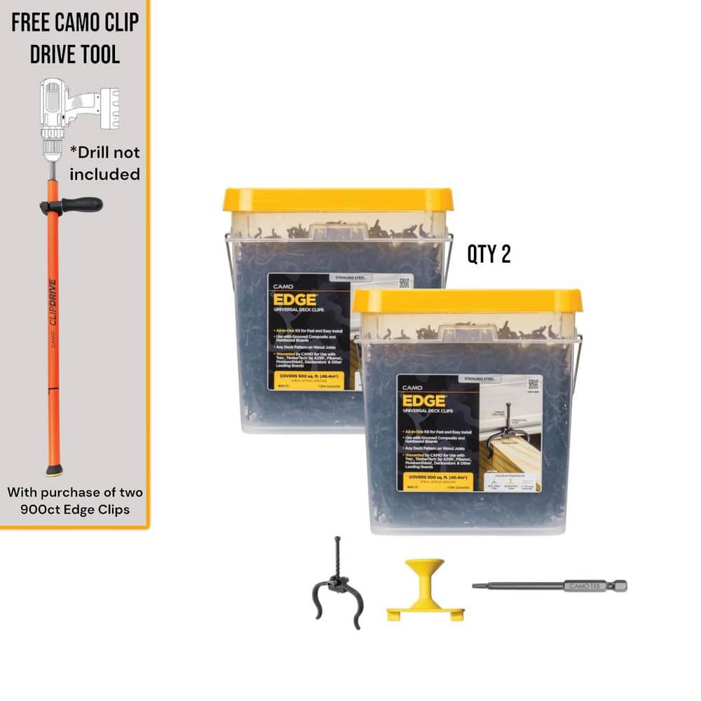 CAMO Edge Clip and Clip Drive Decking Tool Stainless Steel Hidden Deck ...