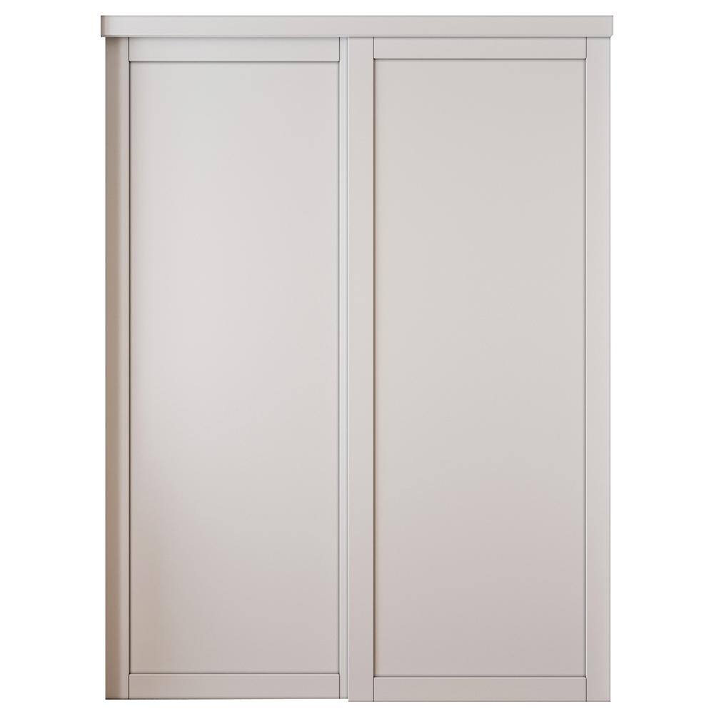 ARK DESIGN 72 in. x 80 in. Paneled 1-Lite Blank Pattern White Primed ...