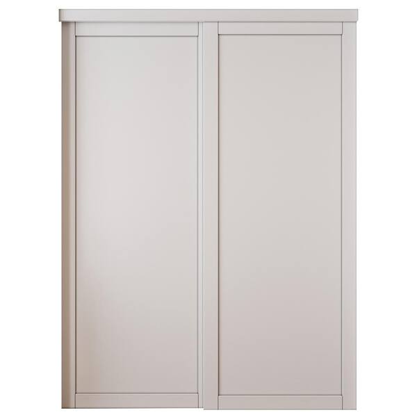 ARK DESIGN 72 in. x 80 in. Paneled 1-Lite Blank Pattern White Primed ...
