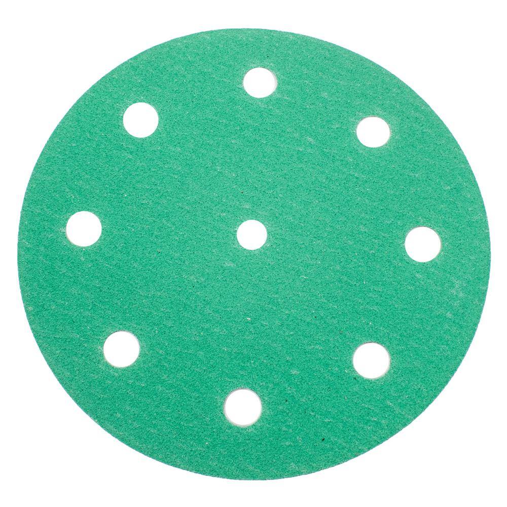 Green 5 in. 80 Grit Sanding Disc Medium (10-Pack) OARG0508010 - The ...
