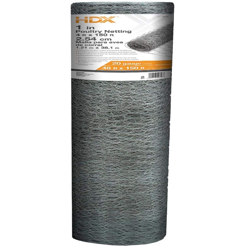 HDX 4 ft. x 150 ft. Poultry Netting 308432HD - The Home Depot