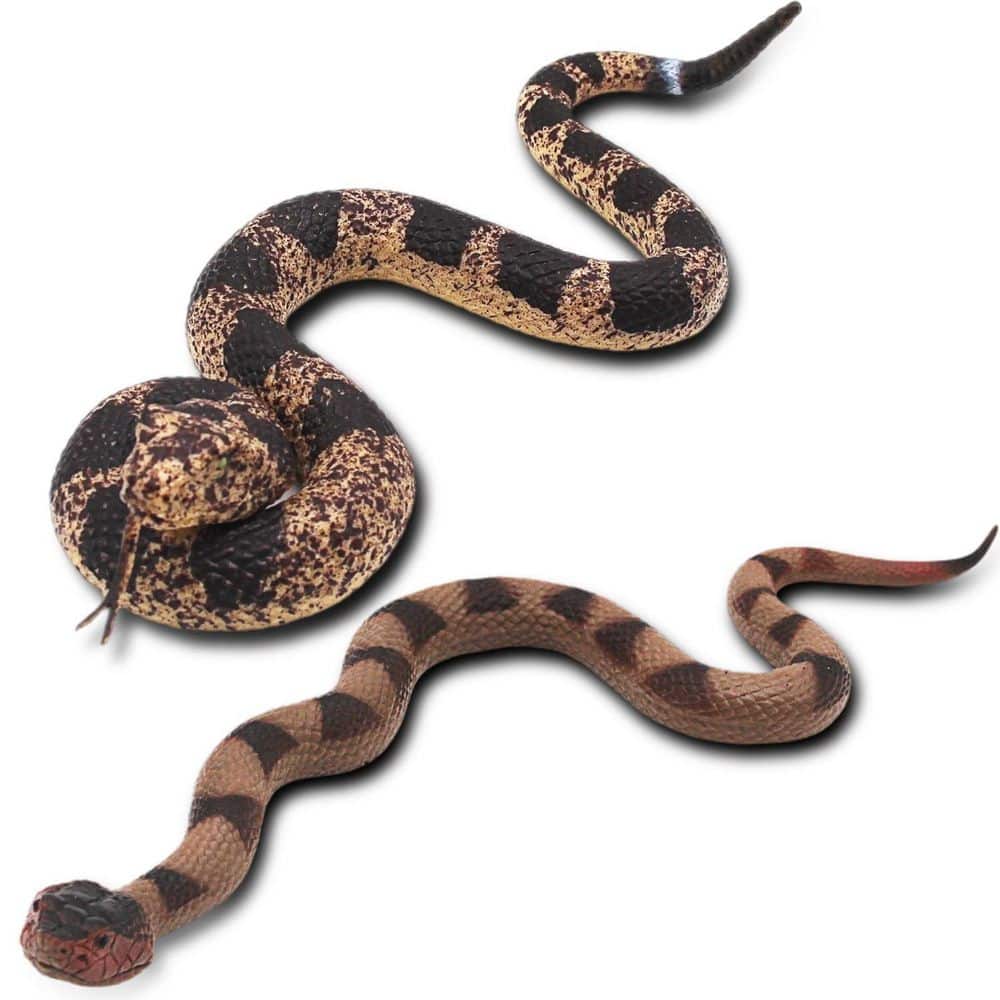 Rubber TPR Realistic Fake Snake Toy Decoys Lifelike Garden Bird ...