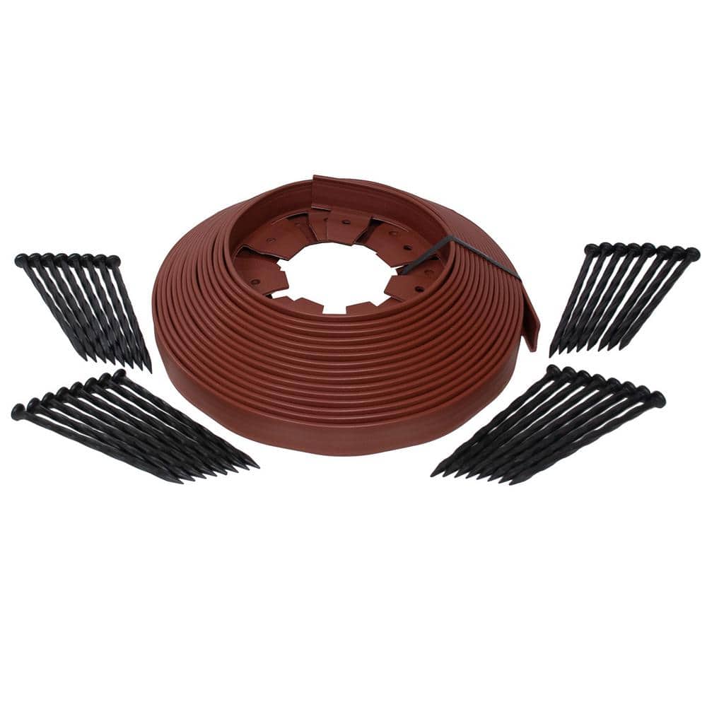 ProFlex 50 ft. L x 1.7 in. H Commercial Grade Cedar Red Plastic No-Dig ...