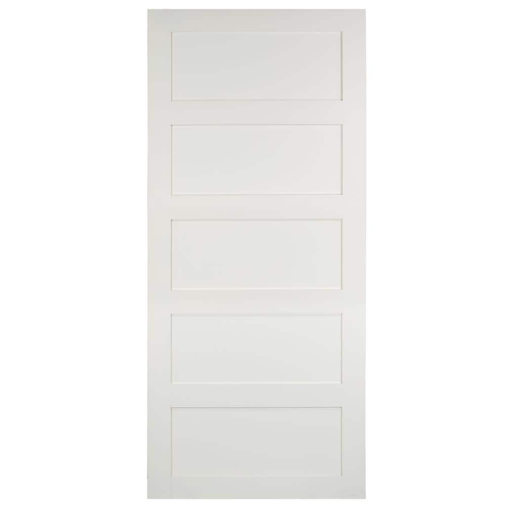 EVERMARK Expressions 37 in. x 84 in. Solid White Primed Unfinished 5 ...