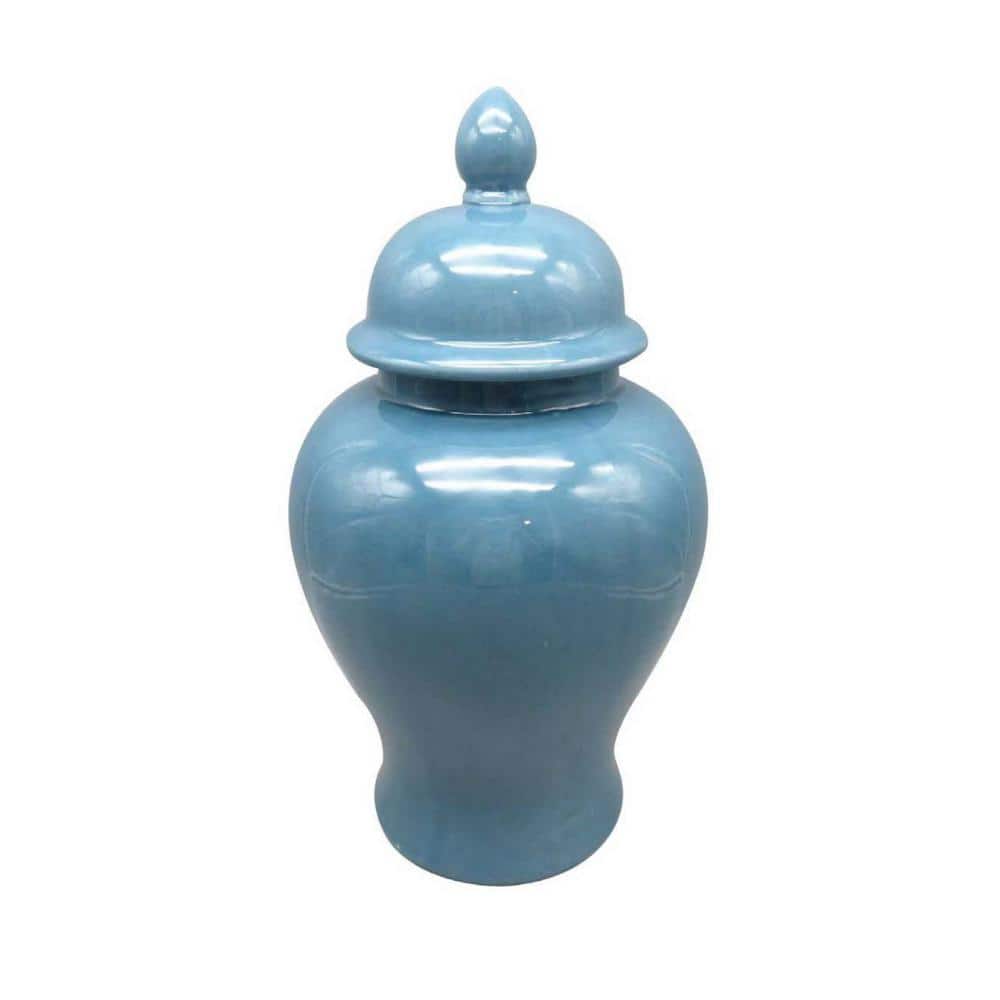 Benjara Ceramic Jar with Glossy Finish BM309724 - The Home Depot