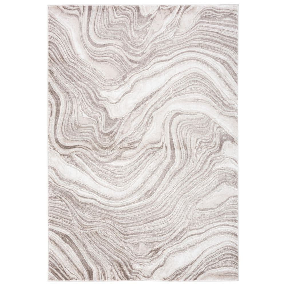 SAFAVIEH Meadow 4 ft. x 6 ft. Beige Marble Swirl Area Rug MDW564G-4 ...