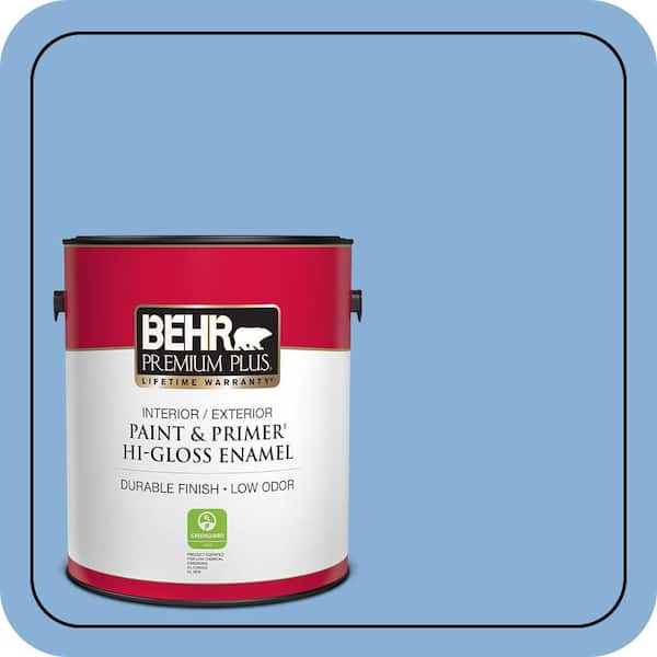 BEHR PREMIUM PLUS 1 gal. #PPU15-12 Bluebird Hi-Gloss Enamel Interior ...