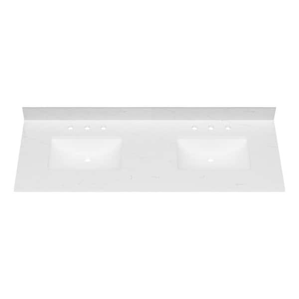 61 Inch Vanity Top - Double Sink - Bathroom Vanity Tops - The Home Depot