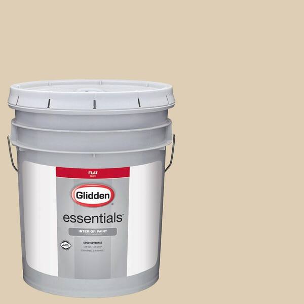 Glidden Essentials 5 gal. #HDGO61D Georgian Ivory Flat Interior Paint ...