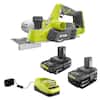 RYOBI ONE+ 18V Lithium-Ion 4.0 Ah Battery, 2.0 Ah Battery, and Charger ...