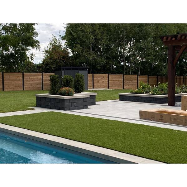 Slipfence 6 ft. x 6 ft. Surface Mount Horizontal Fence Panel kit ...