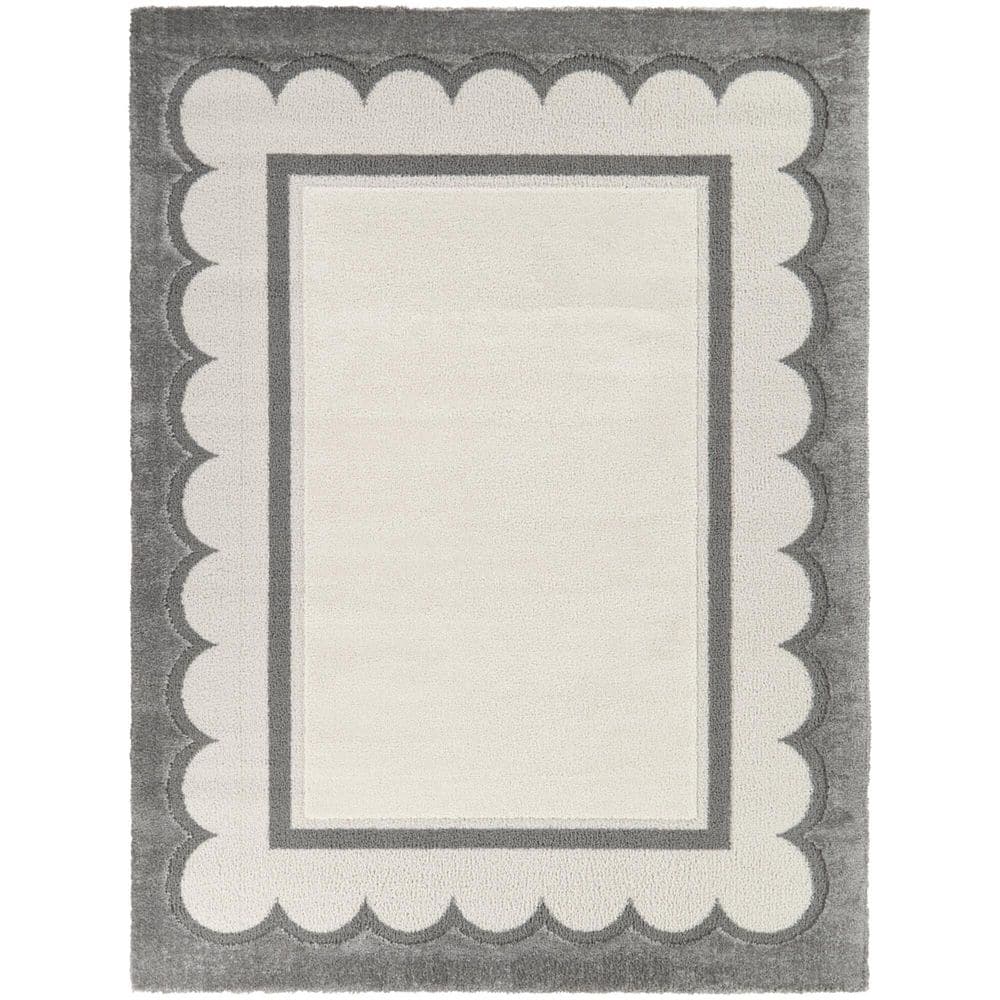 Wendell Grey 5 ft. 3 in. x 7 ft. Border Area Rug 59846677.160213.8 ...