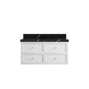 Willow Collections Roswell Floating 42 in. Single Sink Freestanding ...