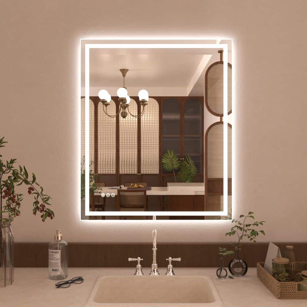 tydex Althea 30 in. W x 36 in. H Rectangular Frameless LED Anti-Fog ...