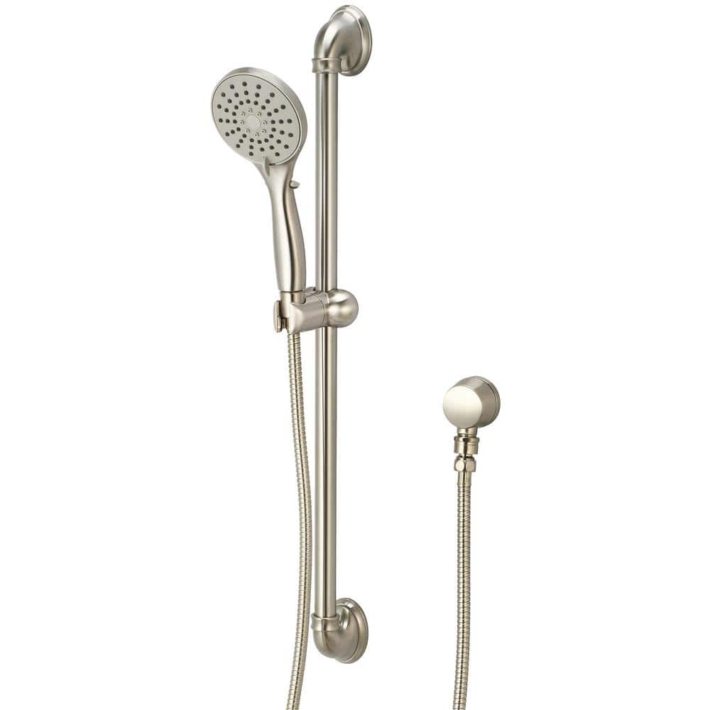 OLYMPIA 1-Spray Patterns 4.13 in. Wall Mount Handheld Shower Head Set ...