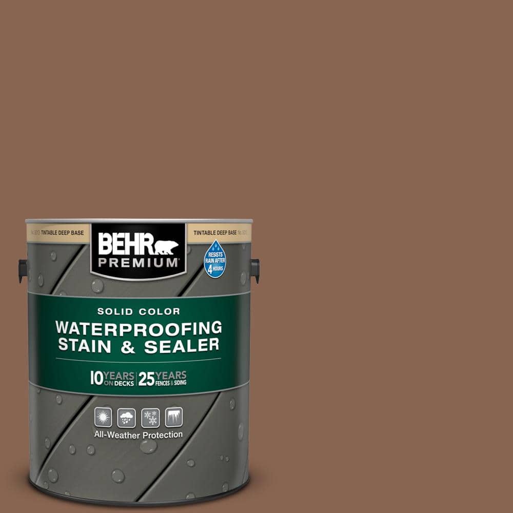 BEHR PREMIUM 1 gal. #PPU3-17 Clay Pot Solid Color Waterproofing ...