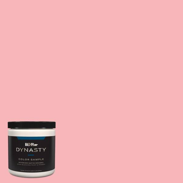 BEHR DYNASTY 8 oz. #130A-3 Ballerina Pink Satin Enamel Stain-Blocking ...