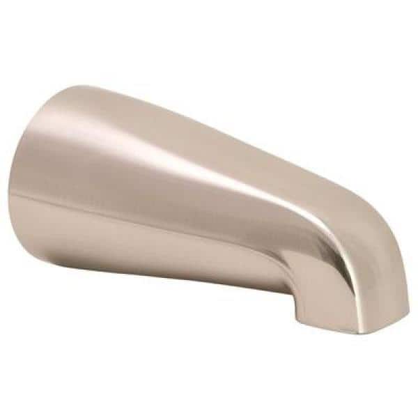 ProPlus 1/2 in. FIP Bathtub Spout without Diverter, Brushed Nickel ...