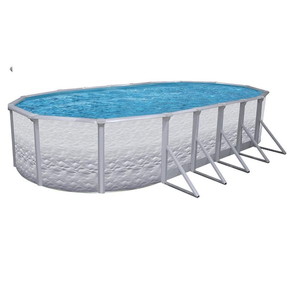 AQUARIAN Huntington 24 ft. Round 54 in. Deep Above Ground Hard Sided ...