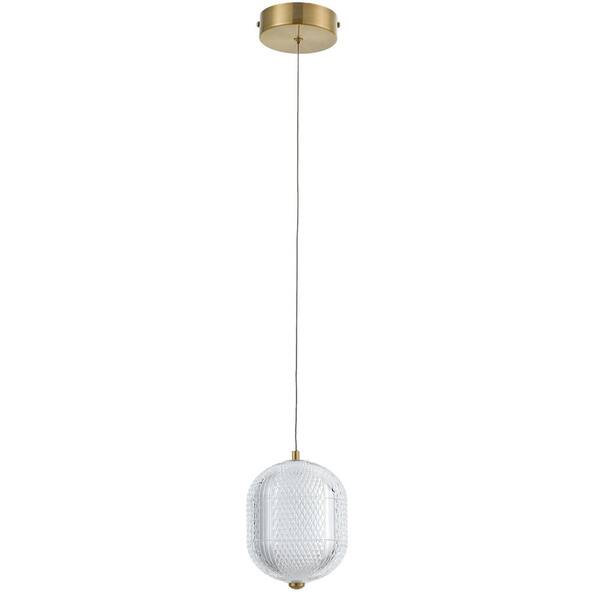 Dainolite Peri 7.5-Watt 1-Light Aged Brass Shaded Integrated LED ...