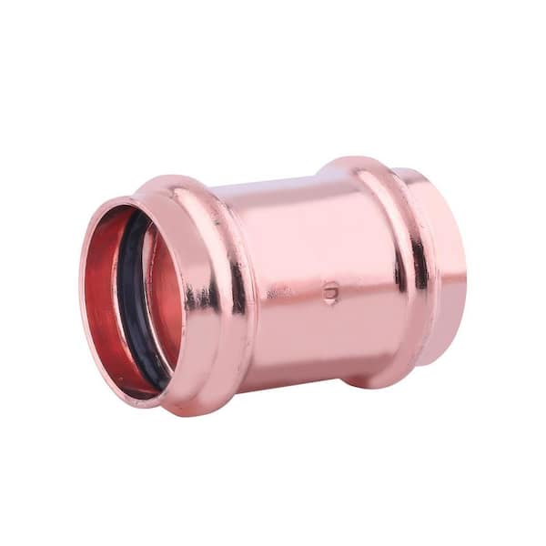 Guardian 2 in. x 2 in. Copper Press Coupling With Stop Press Fit x ...