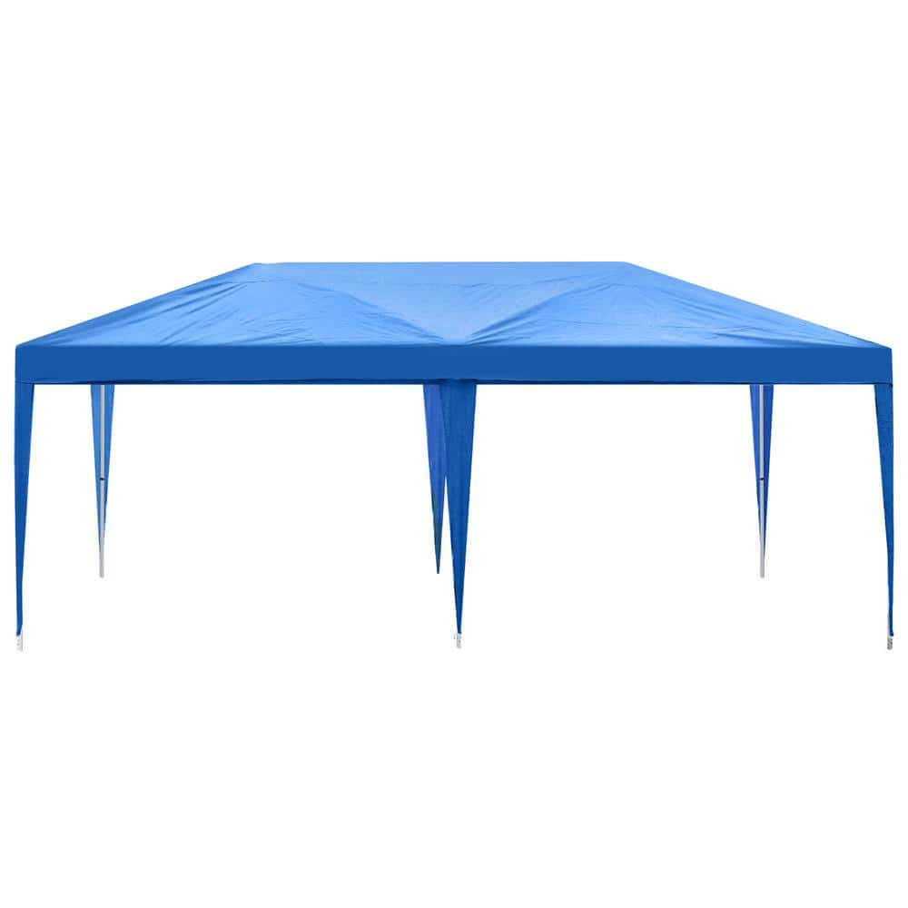 DEXTRUS 10 ft. x 20 ft. Patio Pop-Up Canopy Tent with 6-Removable ...