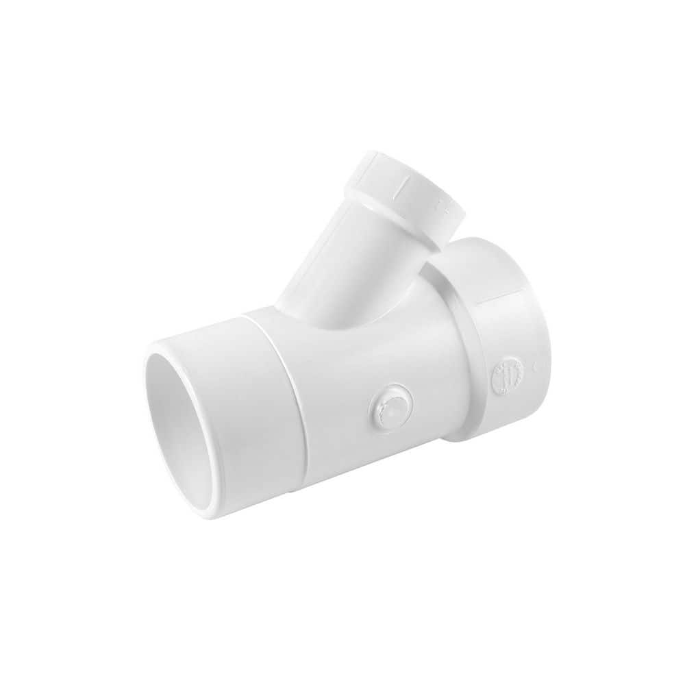 PLUMBFLEX 3" x 3" x 1-1/2" PVC DWV Wye Street Reducing S x H x H, White ...