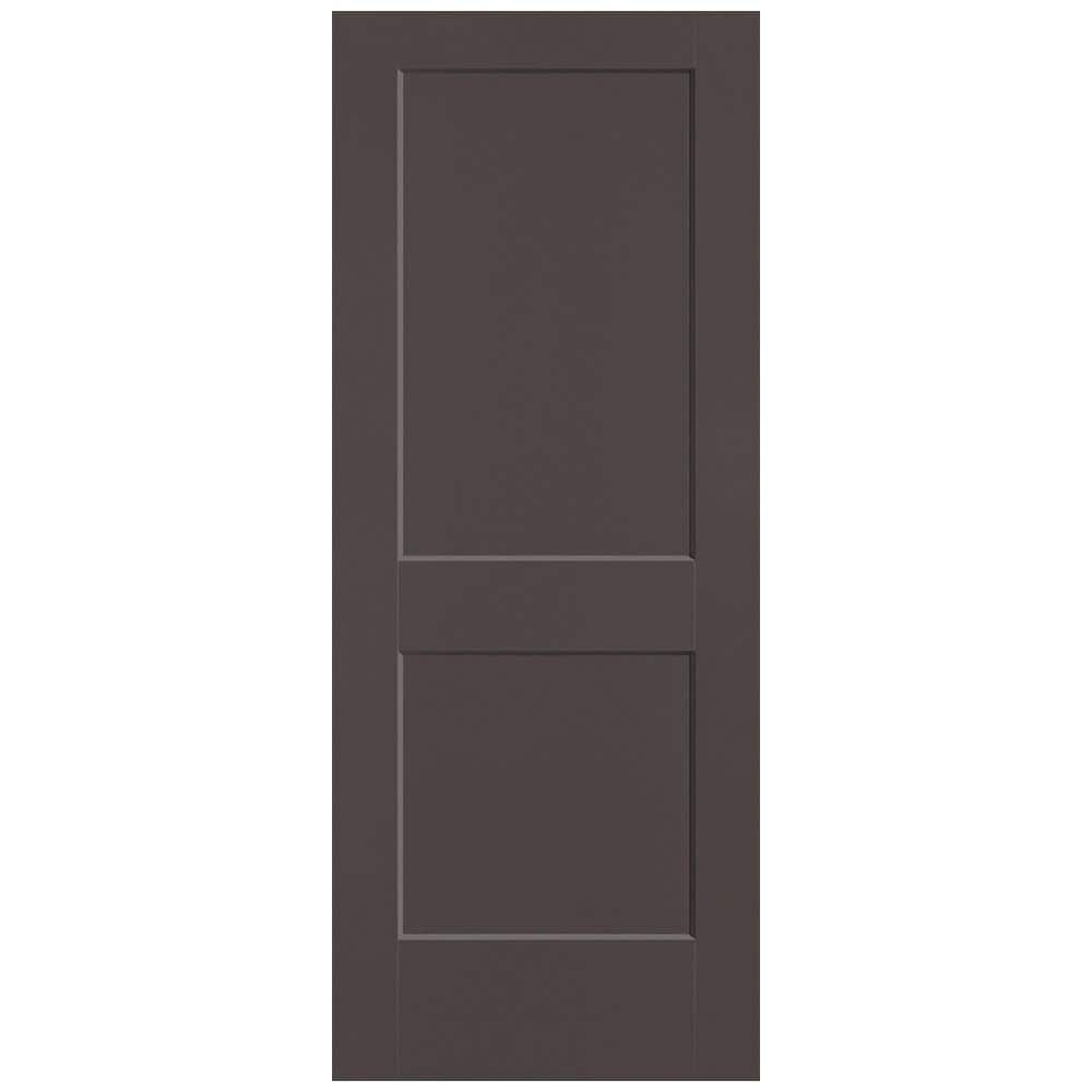 Masonite 32 in. x 80 in. 2-Panel Logan Single Bore Solid Core Willow ...
