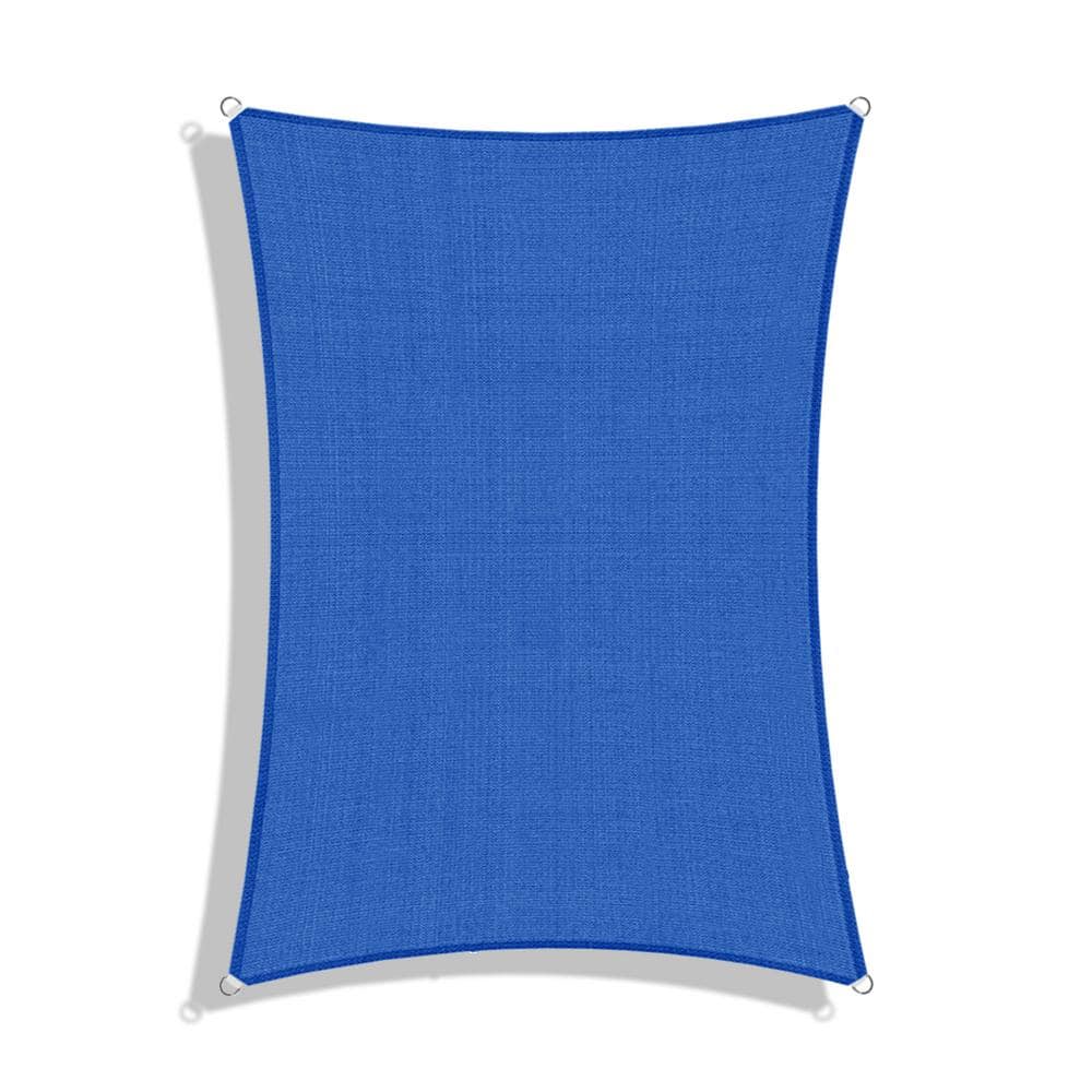 BANSA ROSE 20 ft. x 24 ft. Blue Rectangle Heavy Weight Sun Shade Sail ...