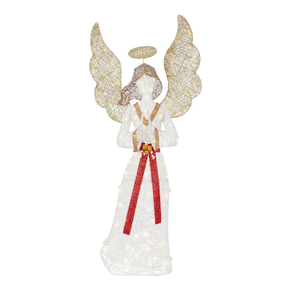 Home Accents Holiday 6 ft. Polar Wishes LED Angel Holiday Yard ...