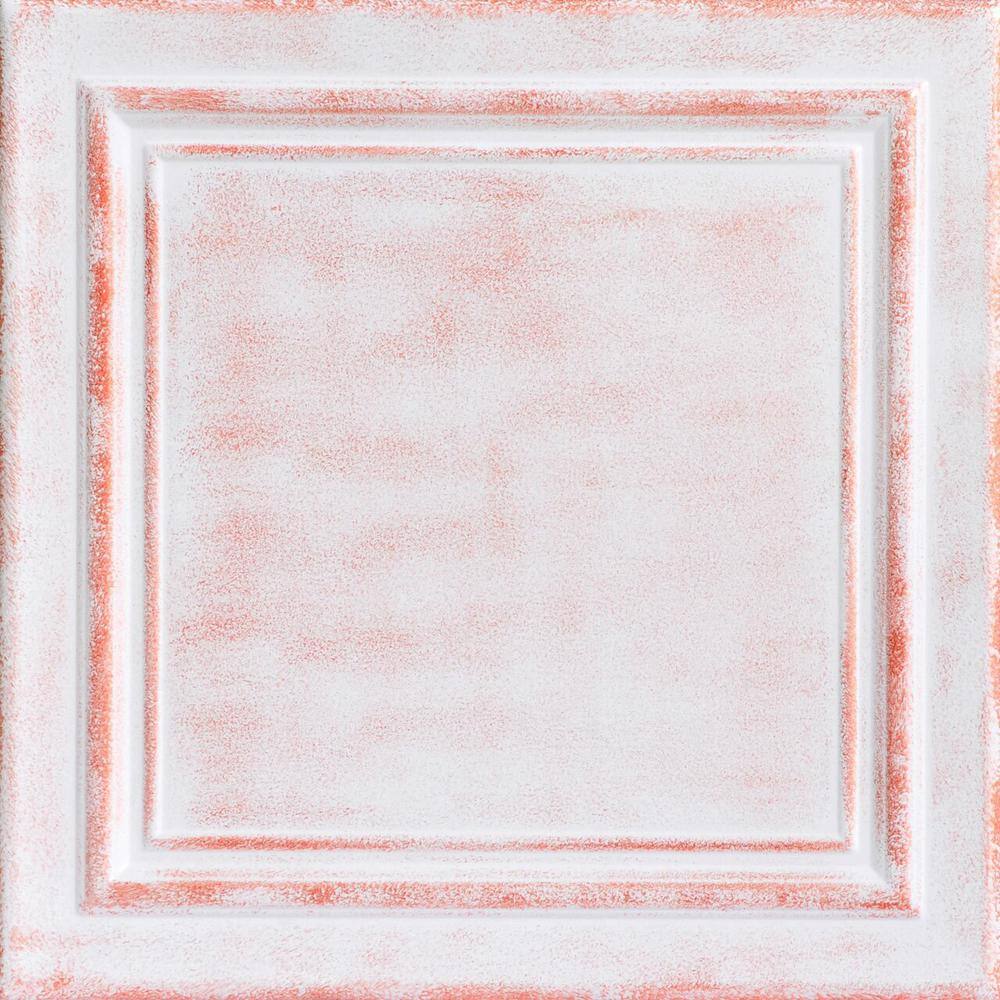 A La Maison Ceilings Line Art White Washed Copper 1.6 ft. x 1.6 ft ...