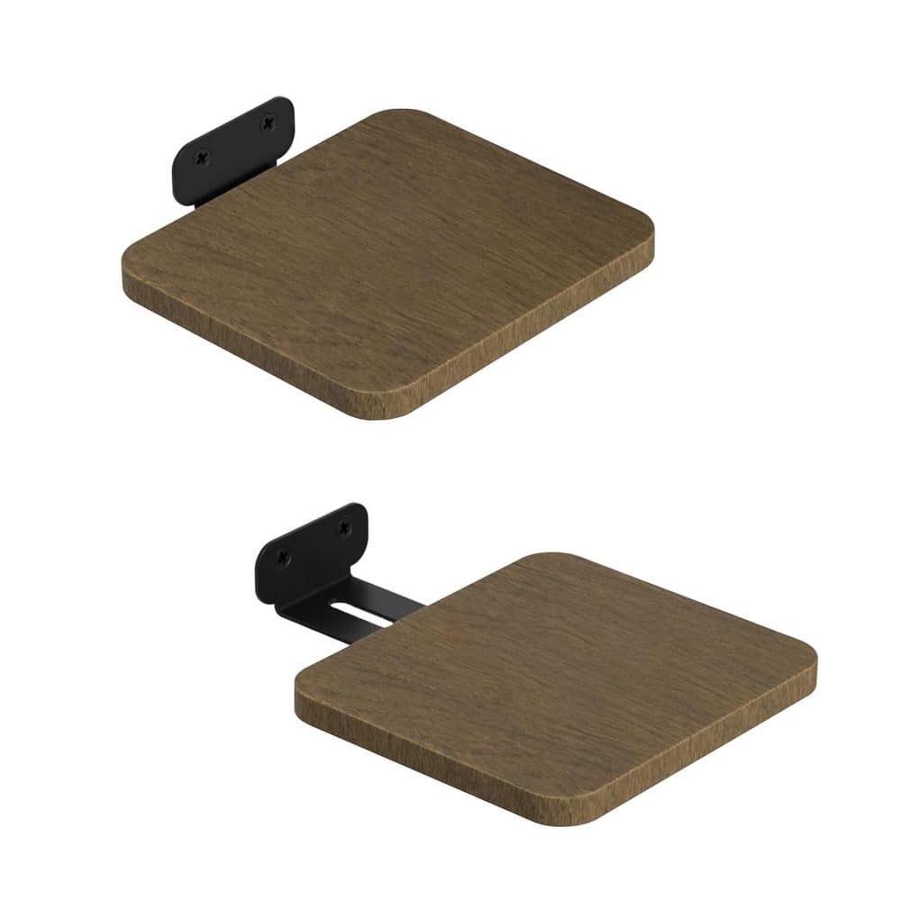 Vrbgify Universal Speaker Wall Mount, Wooden Floating Wall Shelves for ...