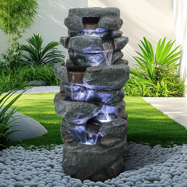 Large Outdoor Fountains With Lights Bowl Patio Fountains | Campania