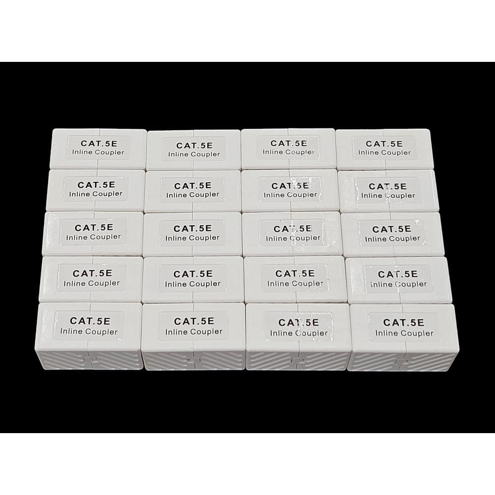 Micro Connectors, Inc Cat5e Ethernet Coupler UL Listed in White (20 ...