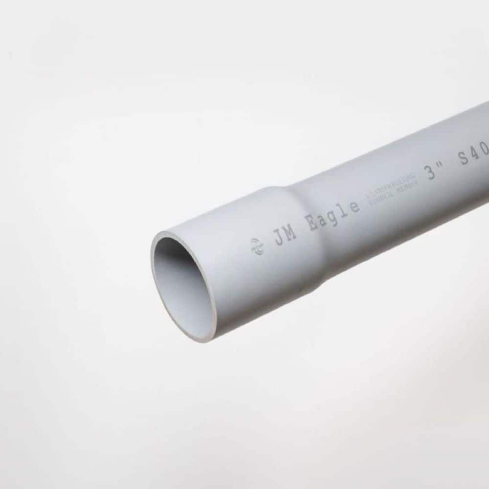 JM Eagle PVC Conduit Foam Core 3 in. x 10 ft. BE UL651 320093 - The Home Depot