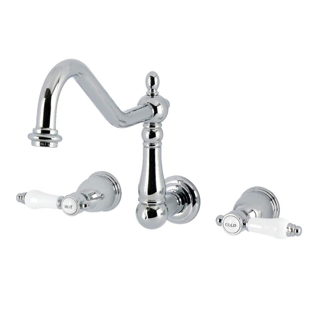 Kingston Brass Bel-Air 2-Handle Wall Mount Standard Kitchen Faucet in ...