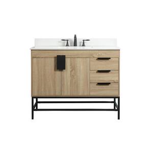 Timeless Home 42 in. W x 22 in. D x 33.5 in. H Bath Vanity in Natural ...